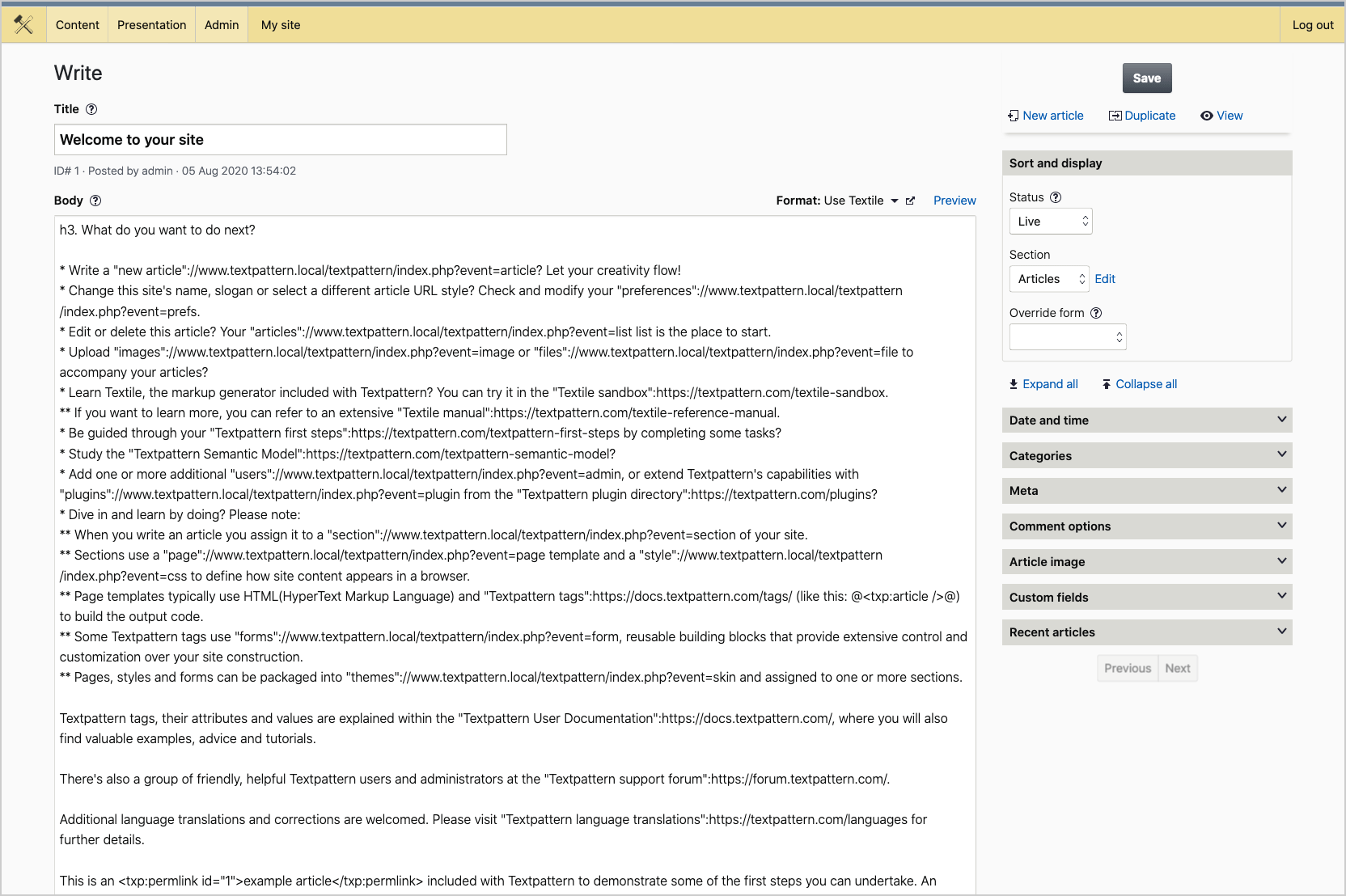 Textpattern Cms Themes Themes For The Textpattern Content Management System