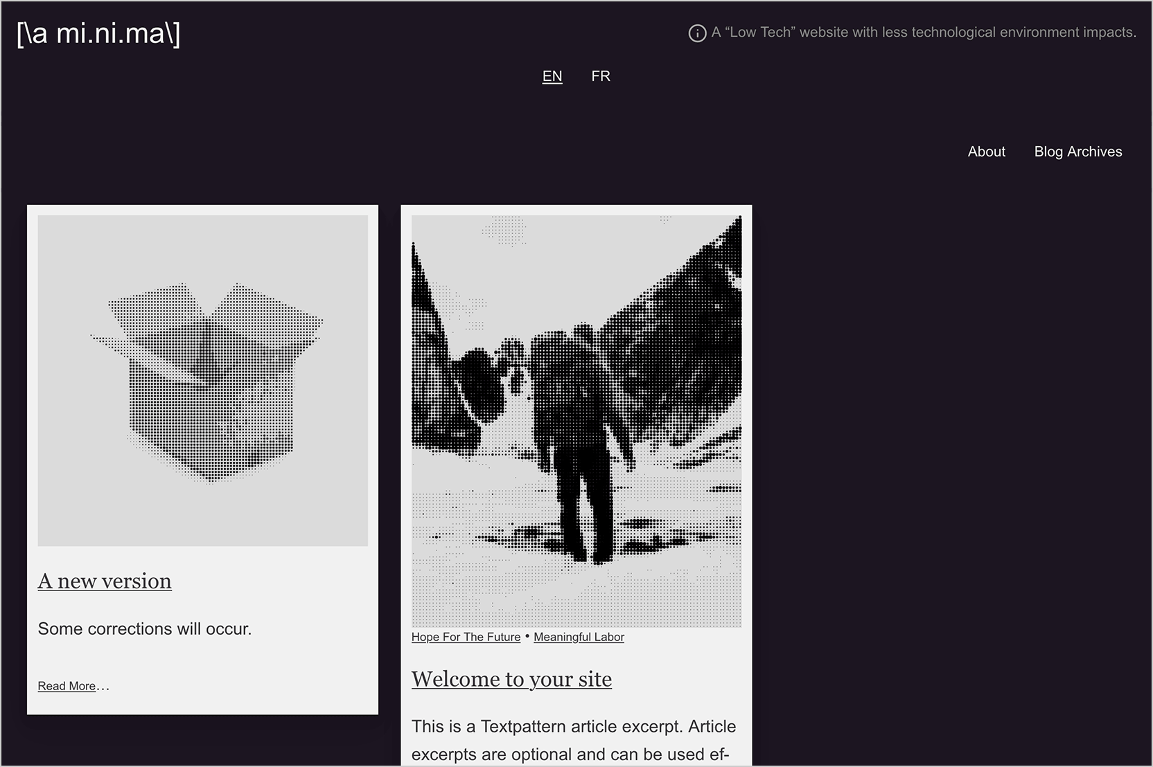 Theme: a-minima / Textpattern CMS themes